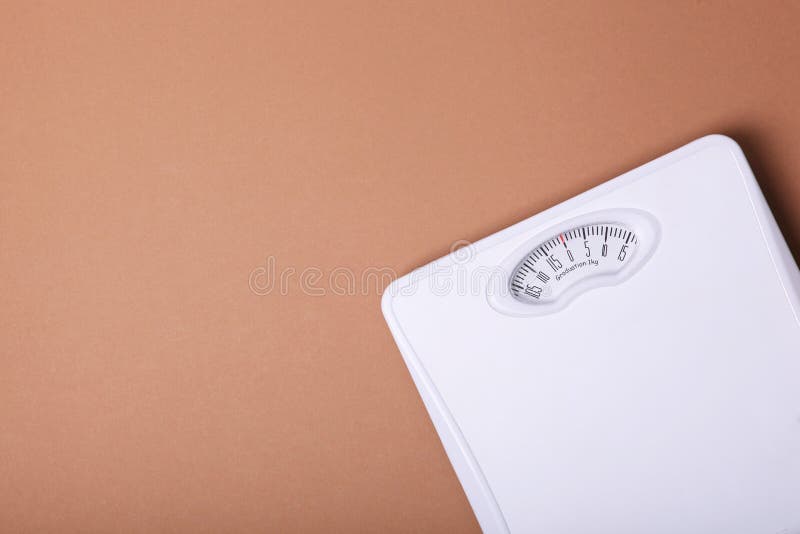 Floor Scales on a Colored Background Top View. Stock Photo - Image of ...