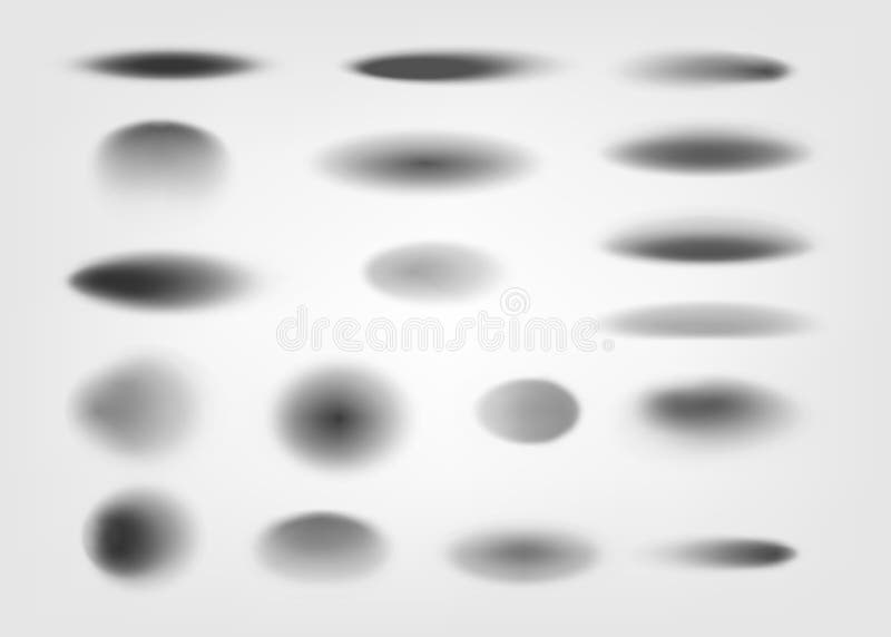 Floor Shadows. Realistic Circular Ball Gradient, Bottom Circle Effect ...