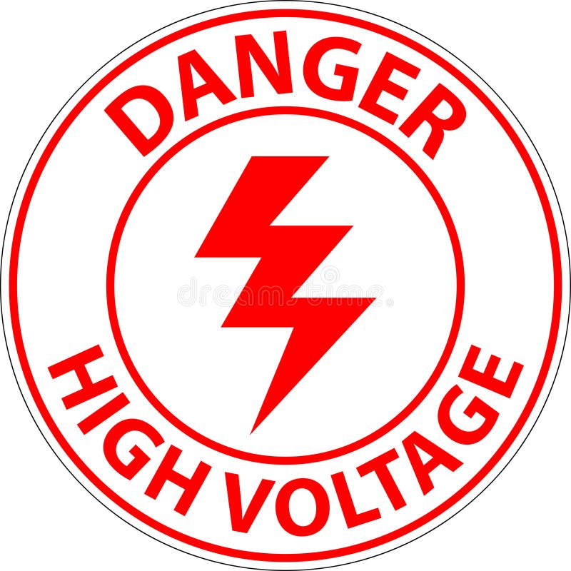 Floor Sign, Danger High Voltage Stock Vector - Illustration of caution ...