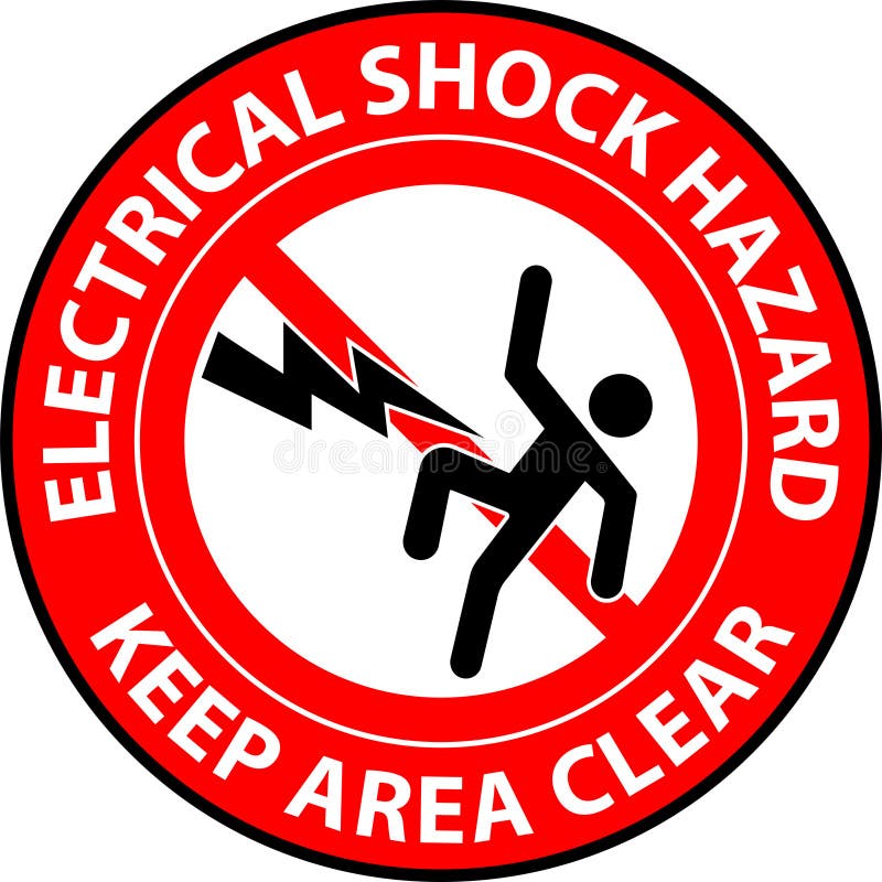 Floor Sign Electrical Shock Hazard - Keep Area Clear Stock Vector ...