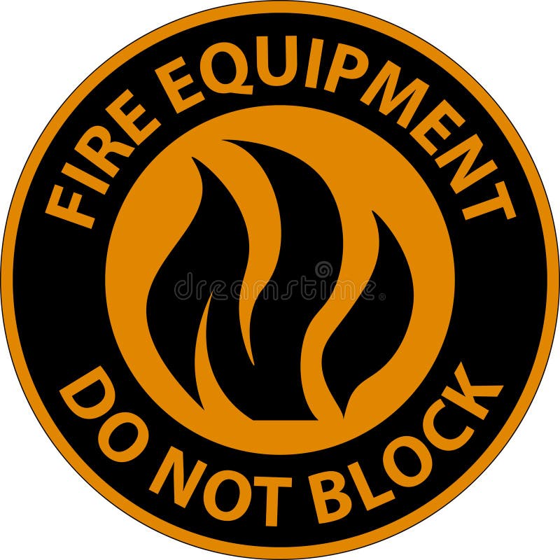 Do Not Block Floor Label Sign on White Background Stock Vector ...