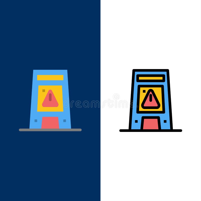 Floor, Signal, Signaling, Warning, Wet Icons. Flat and Line Filled Icon ... Floor, Signal, Signaling, Warning, Wet Icons. Flat and Line Filled Icon ...