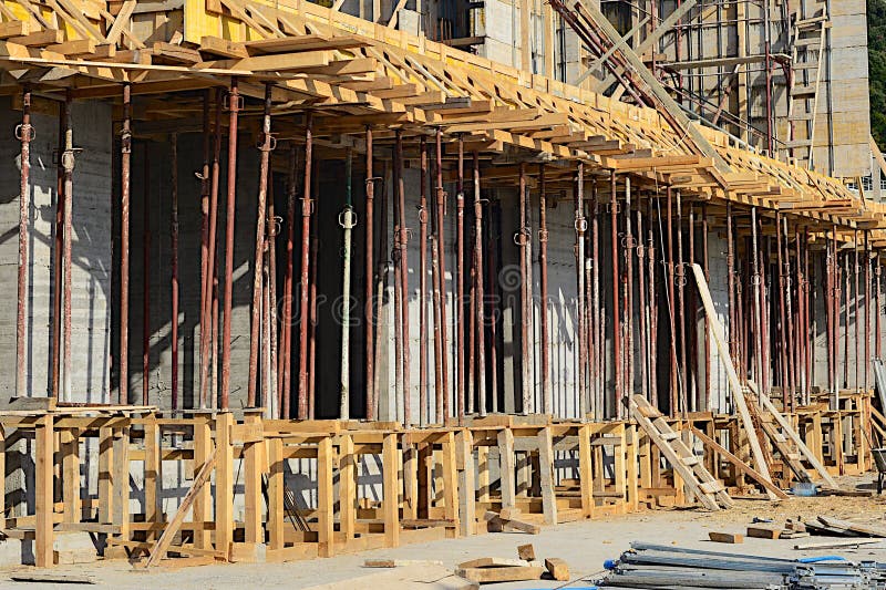 Floor Slab Formwork Finished Stock Image - Image of floor, vertical ...