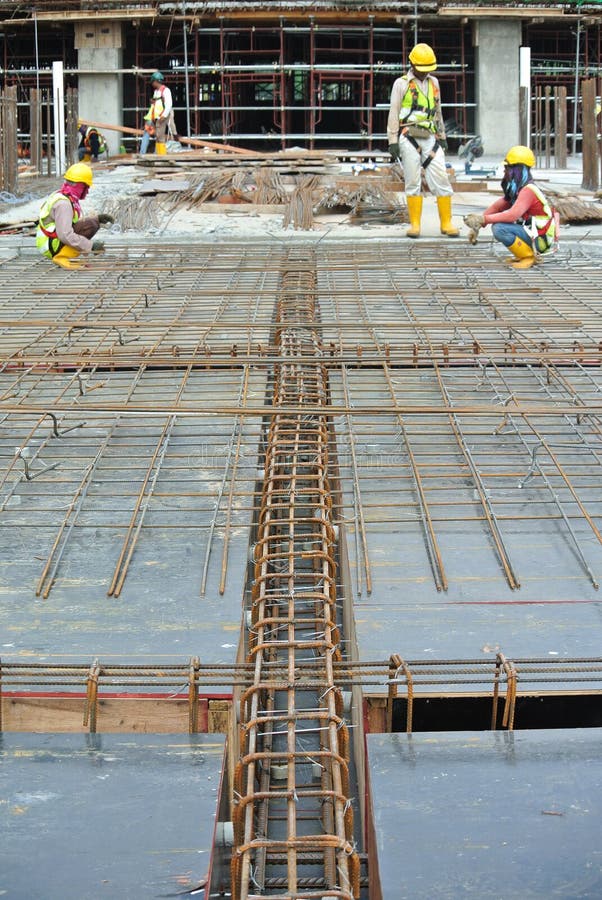 Floor Slab Reinforcement Bar on Timber Formwork Editorial Stock Image ...