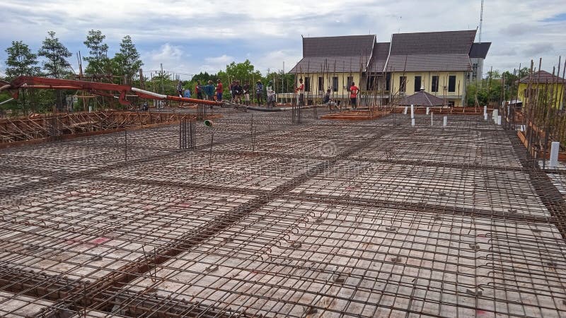 Floor Slabs are Under Construction at a Construction Site Stock Image ...