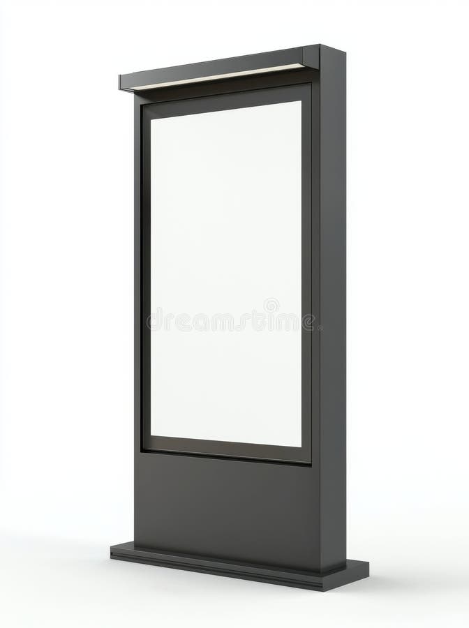 Floor Stand Banner with Blank Digital Screen and Touch Tablet Template ...