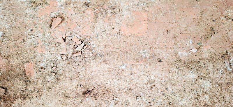 The Floor Texture of a Collapsing Building. Sand, Cement, Garbage Stock ...