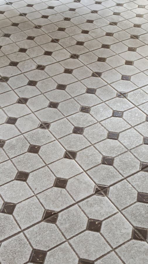 Floor Tile in the House. Close Up of Ceramic Tile Floor Pattern Texture ...