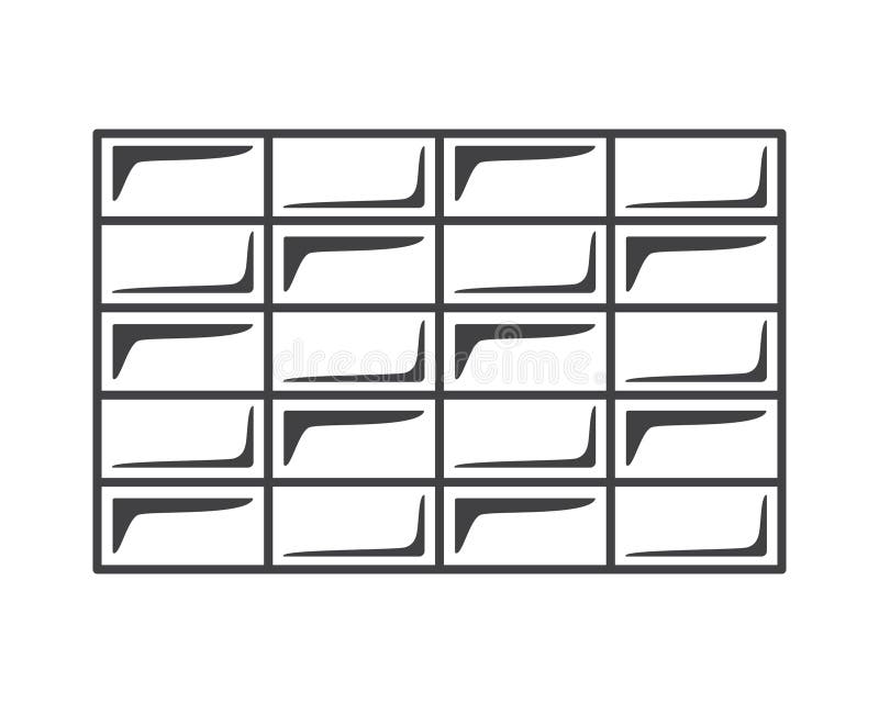 Floor Tile Outline Icon Isolated on White Background Stock Illustration ...