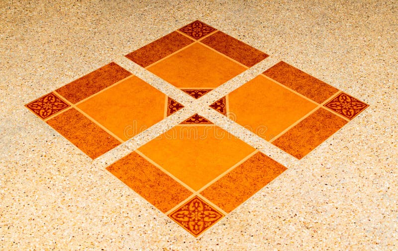Floor tiles stock image. Image of garden, seamless, orange - 75497137