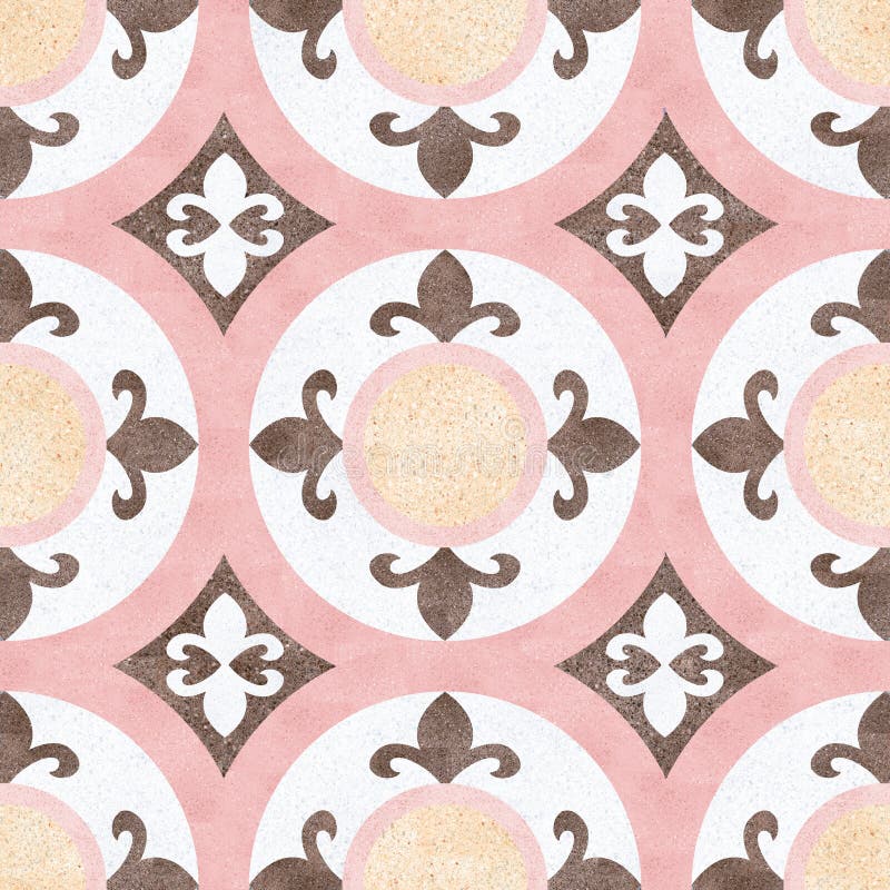 Pink Marble Geometric Pattern Shape Floor and Wall Mosaic Decor Tile ...