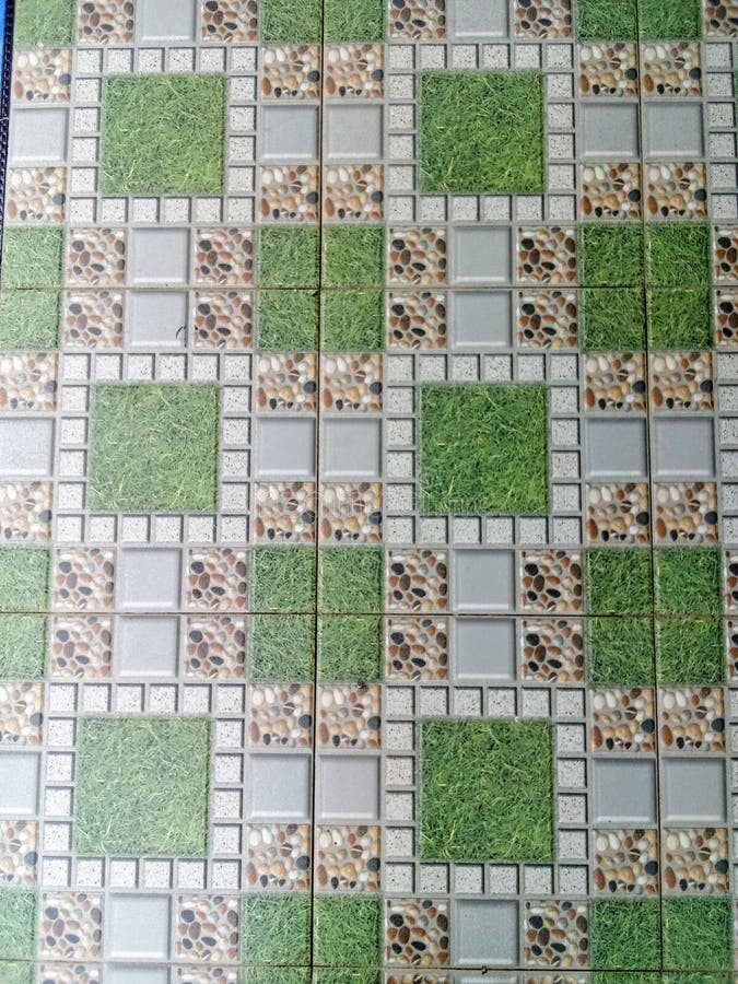 Floor Tiles Texture Grass and Stones Stock Image - Image of grass ...