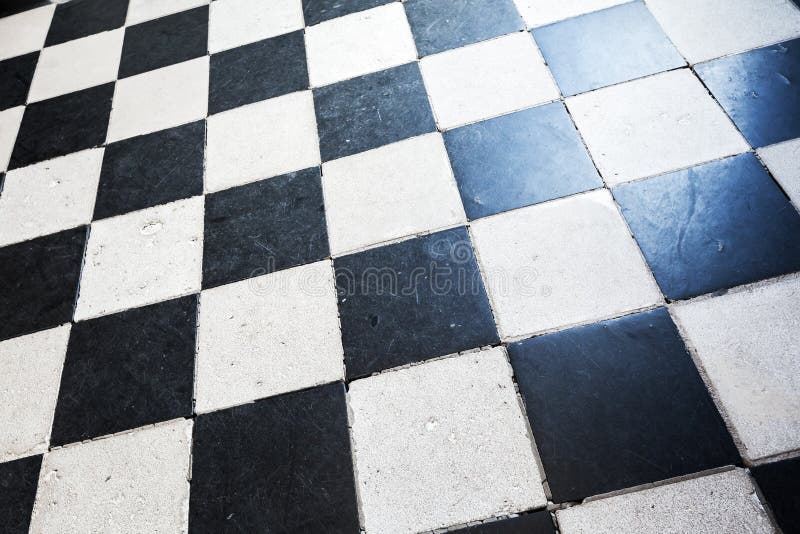 Floor Tiling with Checkered Pattern Stock Image - Image of design ...