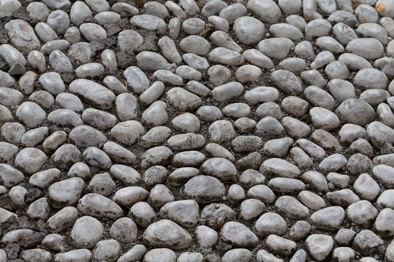 Floor Walkway Made of Small Pebbles Stock Photo - Image of cobblestone ...