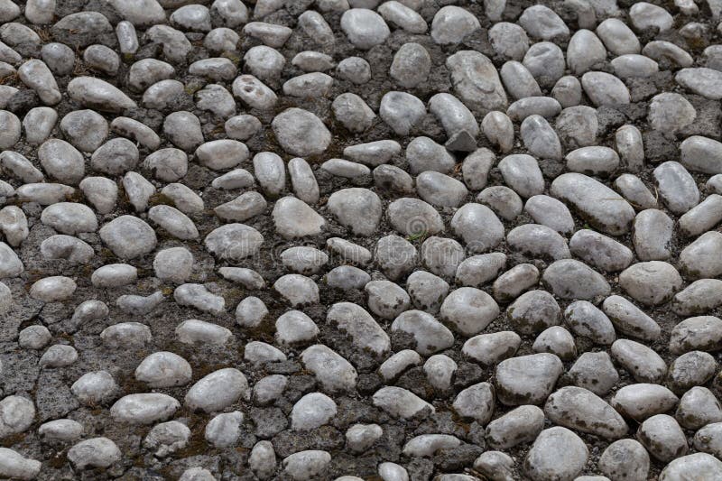 Floor Walkway Made of Small Pebbles Stock Image - Image of cobblestone ...