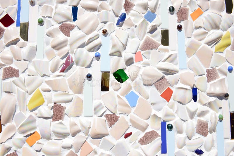 Floor and Walls Decorated with Stone and Colored Glass Stock Image ...