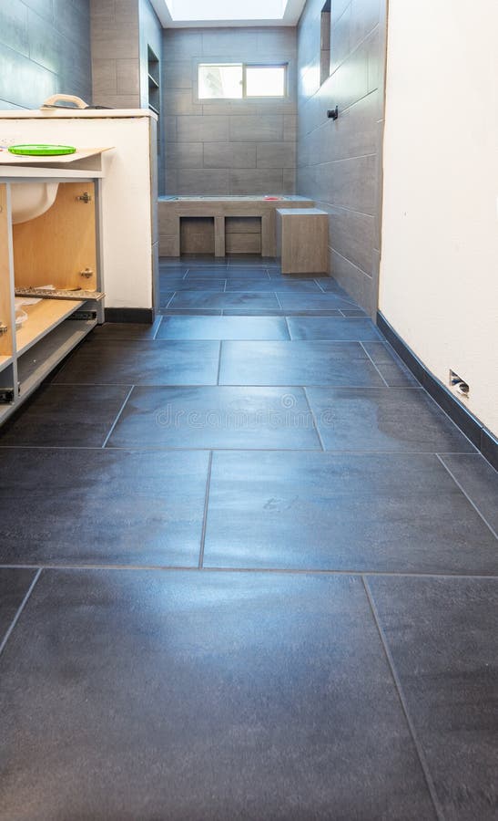Floor and Will Tile Complete Stock Photo - Image of remodeling, floor ...