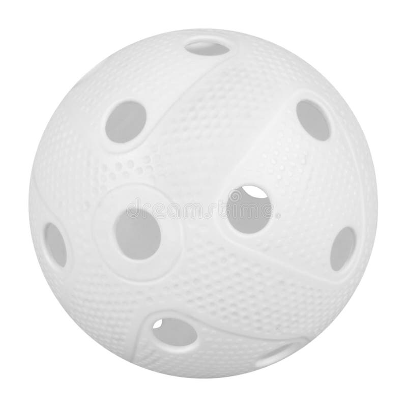 Floorball ball on white stock photo. Image of ball, isolated - 138052746