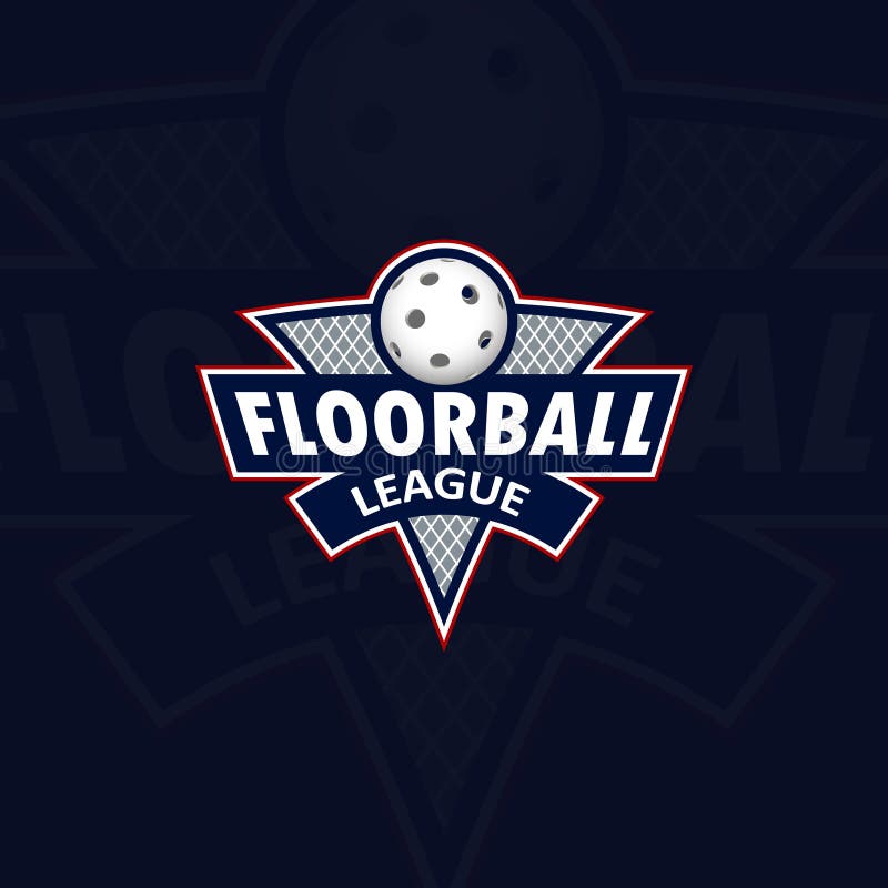 Florbal Logo Floorball Logo The Team And The Cup Stock Vector