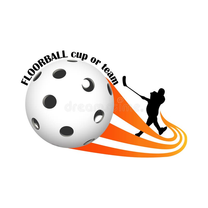 Florbal Logo Floorball Logo The Team And The Cup Stock Vector