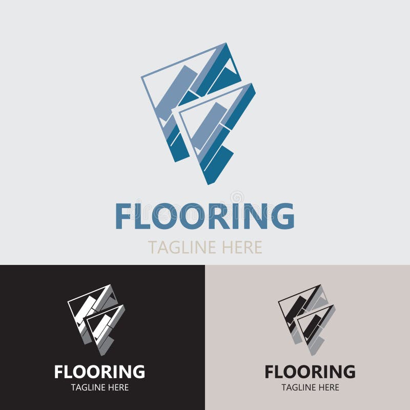 Flooring Logo Design, Custom Layer Company Vector Elegant Parquet ...