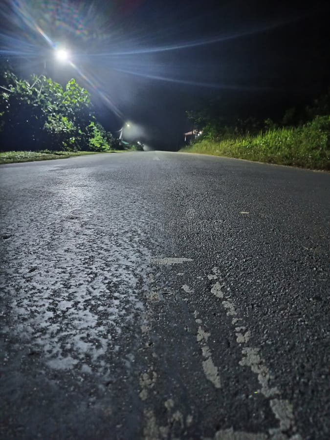 Flooring Night, Night Mood in Street Light Stock Photo - Image of road ...
