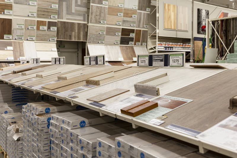 Flooring Samples at a Large Hardware Store. Interior Design and ...