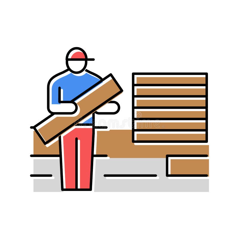 Flooring Services Color Icon Vector Illustration Stock Vector ...