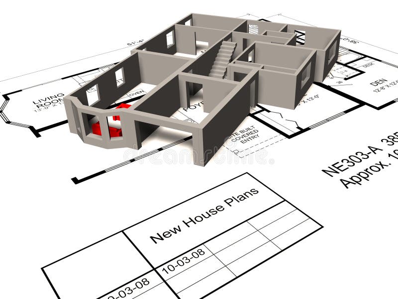 3d Hus Ritning Stock Illustrationer, Vektorer, & Clipart – (29,304 ...