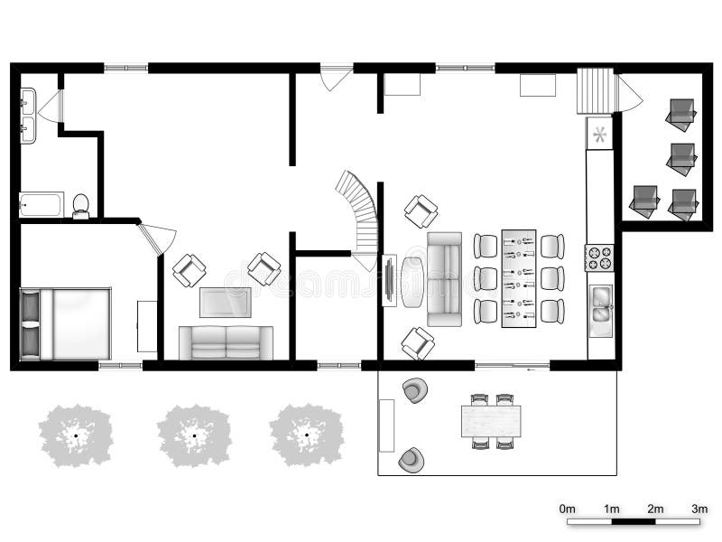 Floorplan Illustration. Floor Plan. Ffloorplanner Stock Illustration ...