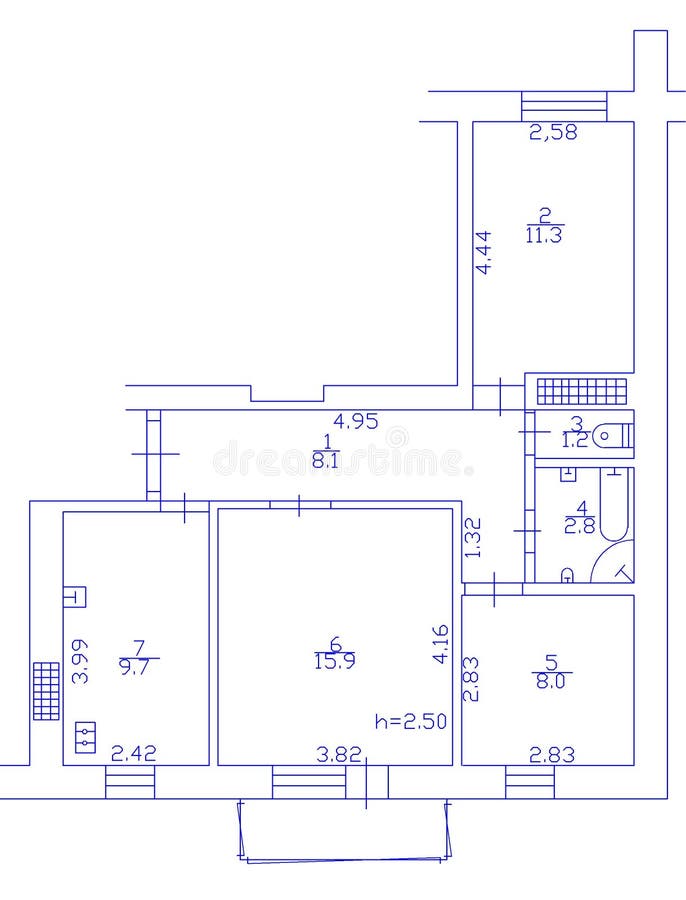 Floorplan Illustration. Floor Plan. Ffloorplanner Stock Illustration ...