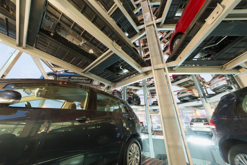 Floors of Multi-story Automatic Car Parking System Stock Photo - Image ...