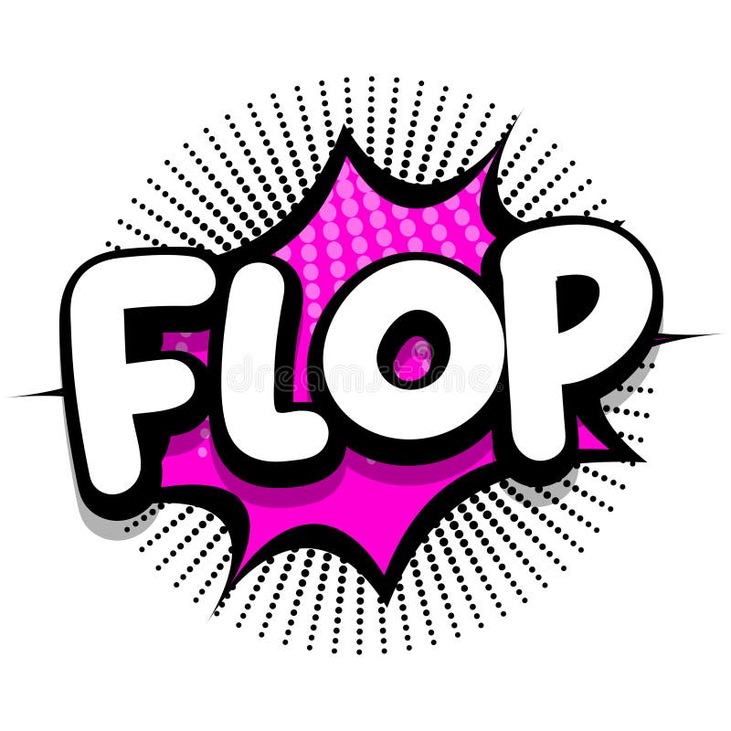 Flop Comic Book Explosion Bubble Vector Illustration Stock Vector ...