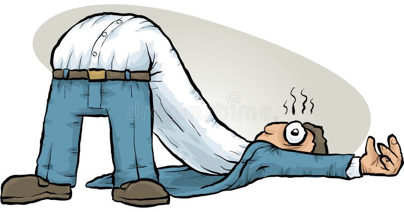 Flopped over de Mens stock illustratie. Illustration of gebroken - 41560721