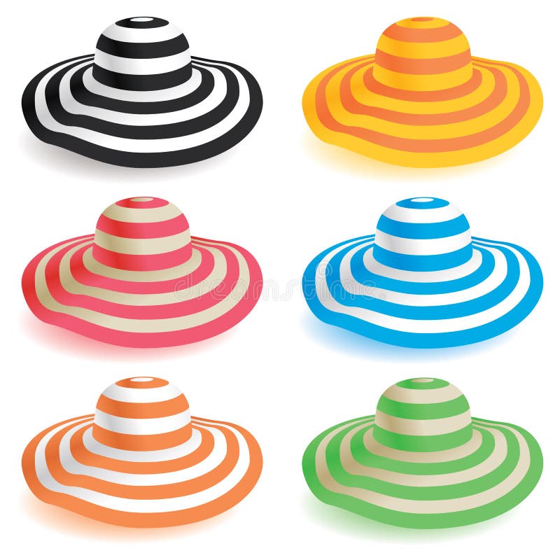 Floppy beach hat stock vector. Illustration of green - 56799801