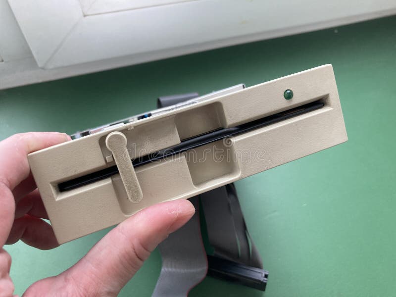 Floppy Computer Retro Disk Drive for Storing Information Stock Image ...