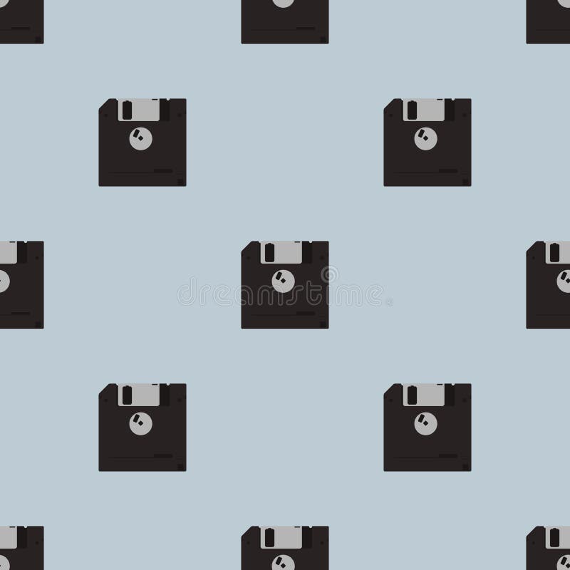 Floppy Disc Seamless Pattern Stock Vector - Illustration of abstract ...