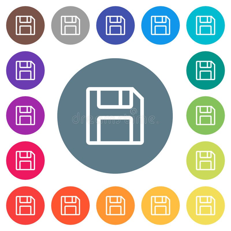 Floppy Disk As Save Symbol Flat White Icons on Round Color Backgrounds ... Floppy Disk As Save Symbol Flat White Icons on Round Color Backgrounds ...