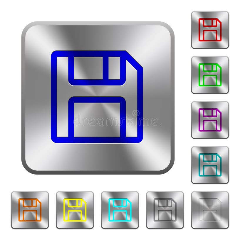 Buttons with save icon stock vector. Illustration of website - 6744193