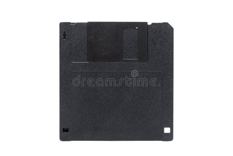 Floppy Disk in a Black Square Plastic Case. Stock Image - Image of ...