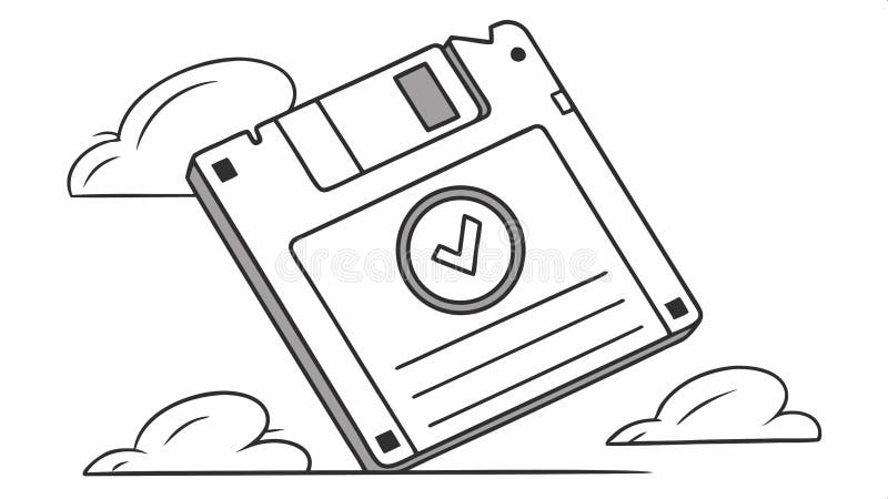 Floppy Disk Check Mark, Saved Data and Storage Success Symbol Vector ...