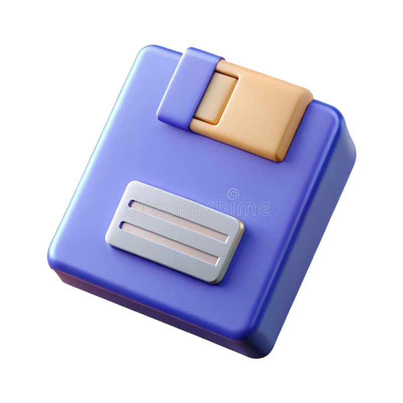 Floppy Disk 3D Icon stock illustration. Illustration of icon - 359292085