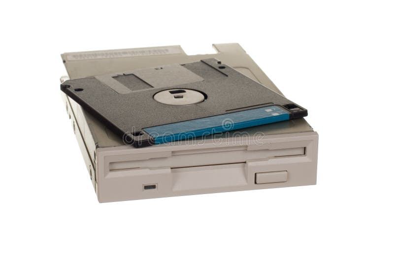 Floppy Disk Drive with Diskettes Stock Image - Image of floppy, black ...