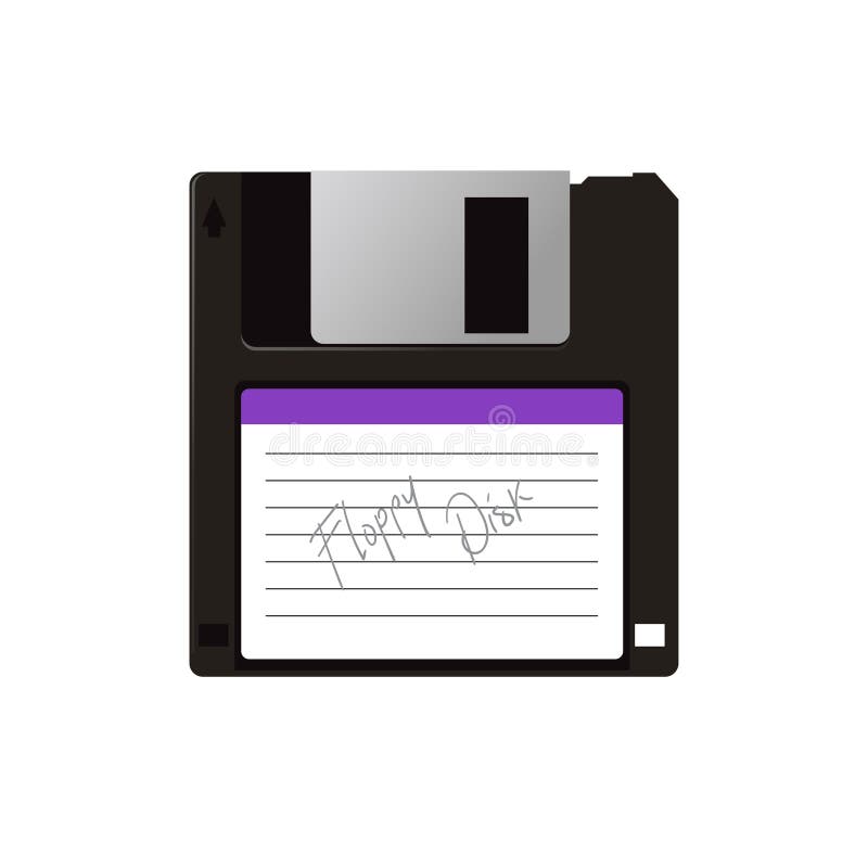 Floppy Disk Flat Design Illustration Stock Vector - Illustration of ...