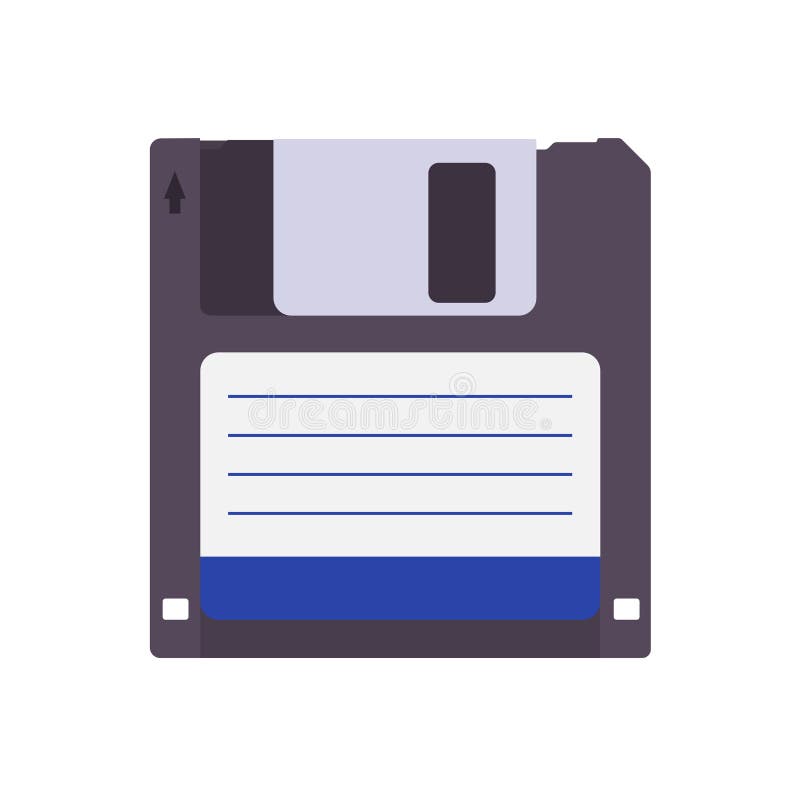 Floppy Disk Flat Illustration. Clean Icon Design Element on Isolated White Background Stock ...