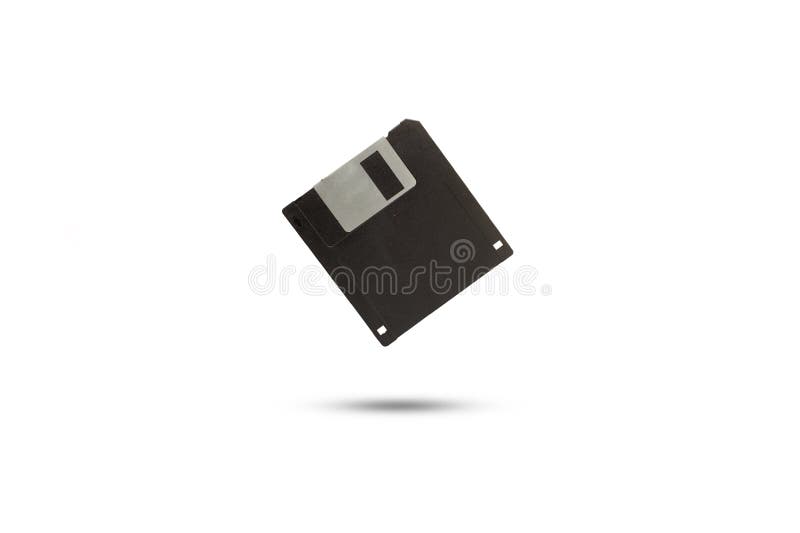 A Floppy Disk Floating on a White Background Stock Photo - Image of ...