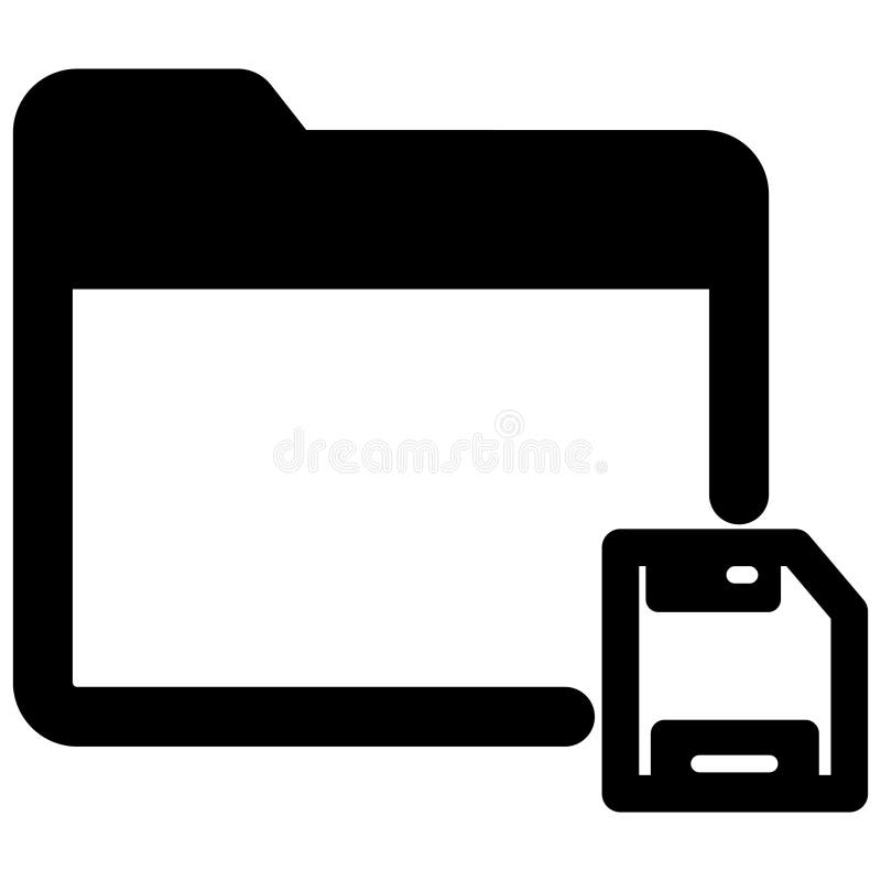 Floppy Disk Folder Isolated Vector Icon Which Can Easily Modify or Edit ...