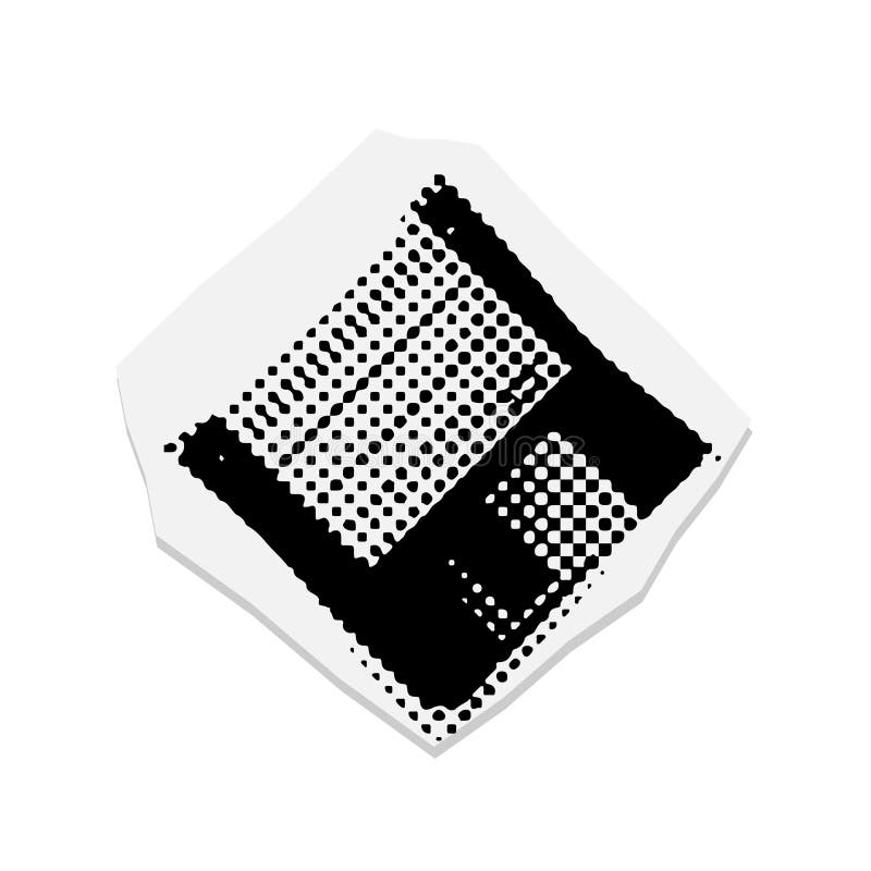 Floppy Disk Halftone Vector Collage Sticker. Vector Illustration Style ...