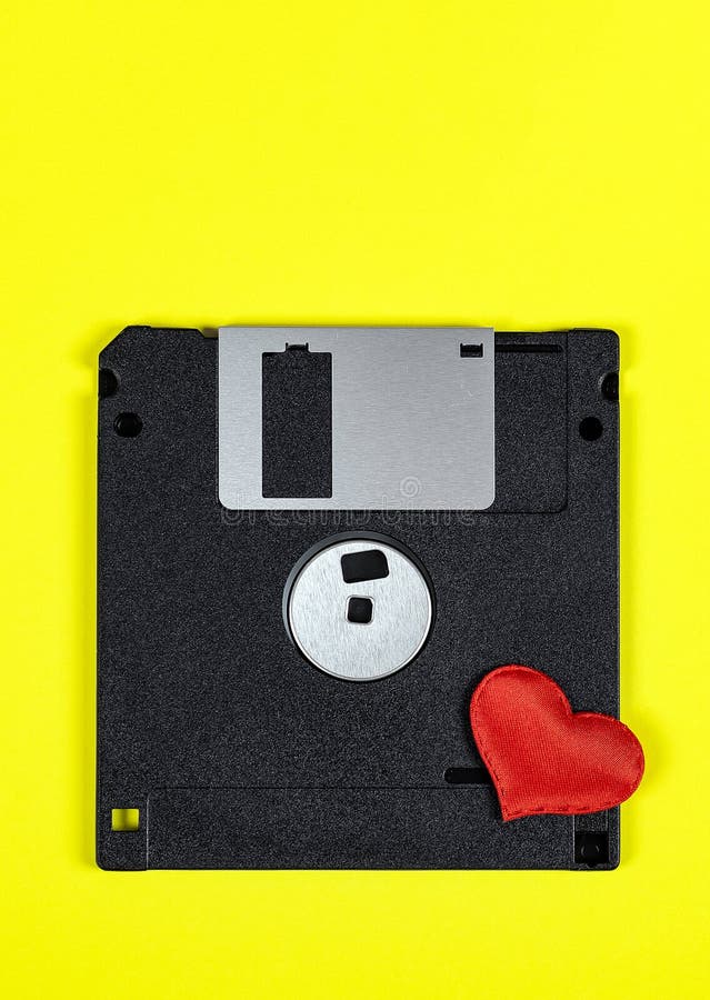 Floppy Disk with a Heart stock image. Image of blank - 284814971