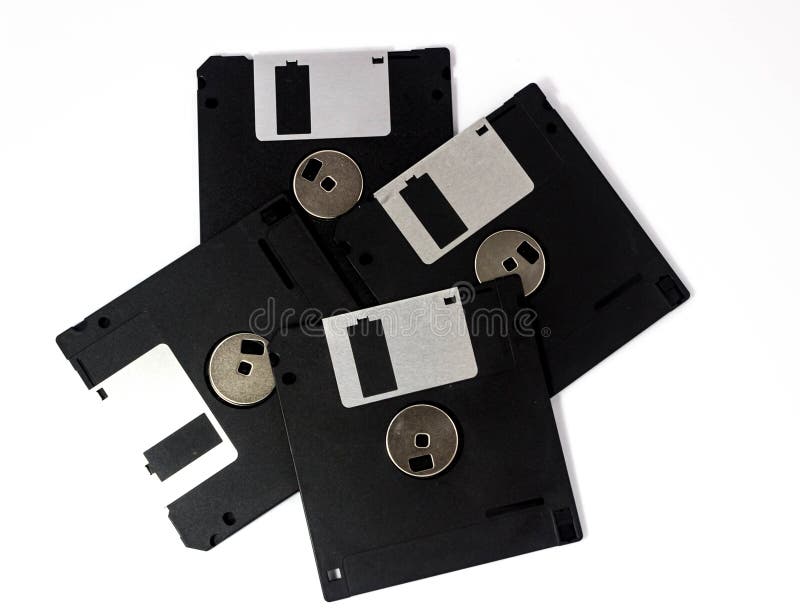 Diskettes are Isolated on White Background Stock Photo - Image of ...